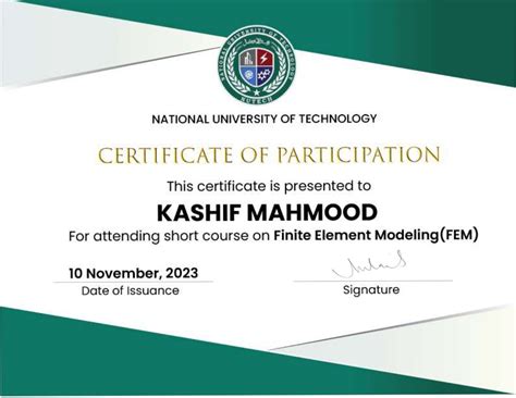 Completion Of Matlab Course On Finite Element Method Kashif Mahmood