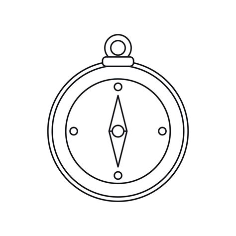 Compass Icon Outline Style 14453724 Vector Art At Vecteezy