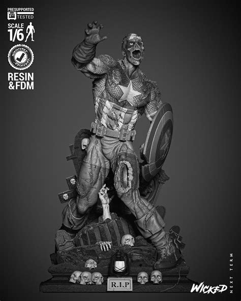 Captain America Zombie 3d Model Stl Print 2025 Free Daz 3d Models