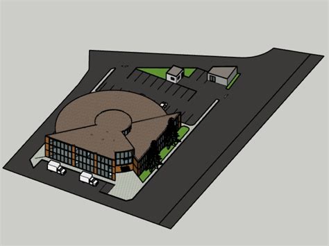 Public Library Project In Skp Download Cad Free 20 33 Mb Bibliocad