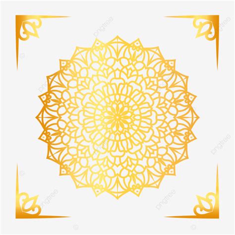 Luxury Mandala Golden Transparent Background In Islamic Pattern Luxury