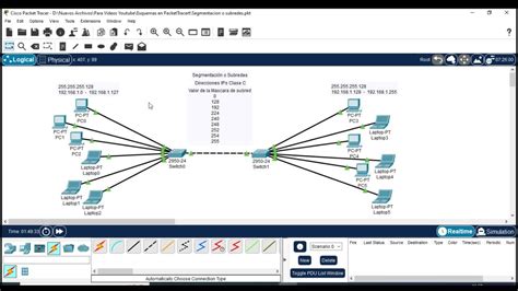 Ejemplo De Configuración De Una Red Con Subredes En El Simulador Packet