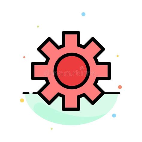 Setting Gear Logistic Global Abstract Flat Color Icon Template Stock