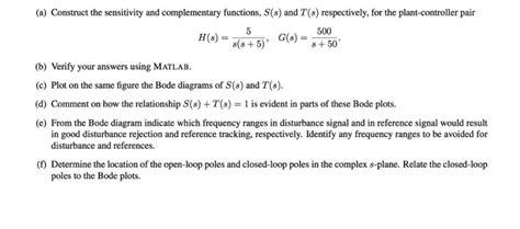 Solved Construct The Sensitivity And Complementary Chegg