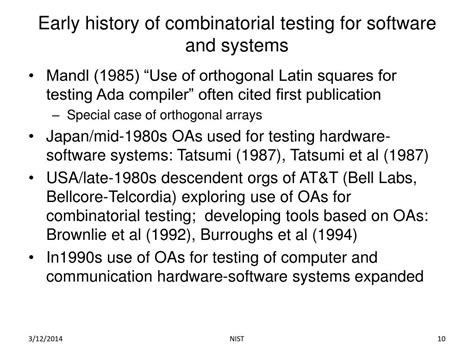 Ppt Advanced Combinatorial Testing Of Software And Systems Using