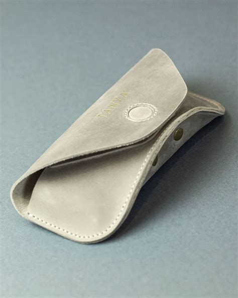 Personalized Leather Glasses Case With Magnetic Clasp Etsy