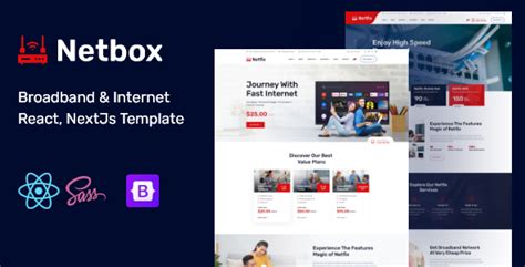 Netbox Broadband Internet React NextJs Template Gplcode Net
