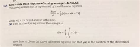 Solved Not Zero Steady State Response Of Analog Chegg