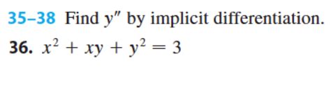 Answered 35 38 Find Y By Implicit… Bartleby