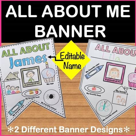 All About Me Banner Back To School Art Activity No Prep Activity