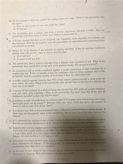 Solved 12 On The Average A Secretary Makes Two Typing Errors