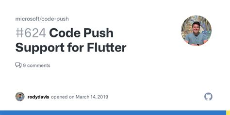 Code Push Support For Flutter · Issue 624 · Microsoftcode Push · Github