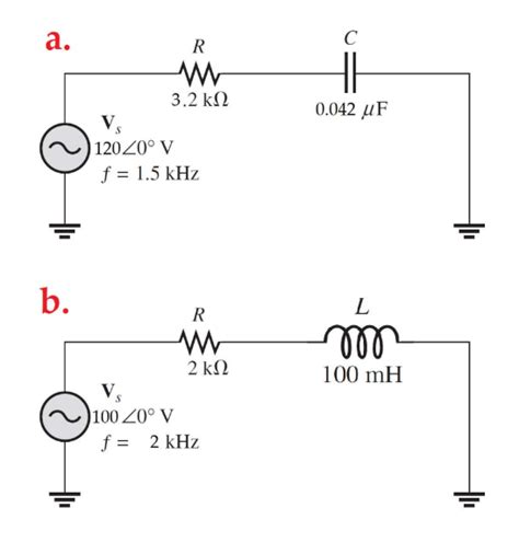 Solved In The Circuits A And B Which Are Shown Below A Chegg Com