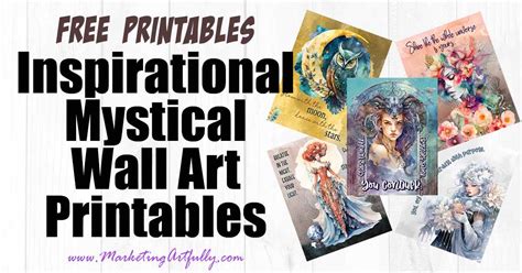 Mystical Inspirational Wall Art Or Journal Printables Marketing Artfully