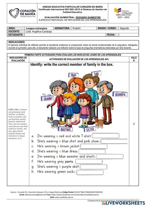 Segundo Online Exercise For Live Worksheets