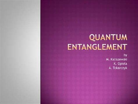 Quantum Entanglement Theory Examples And Mathematical Fundamentals