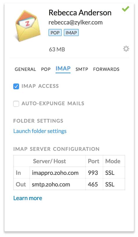 Zoho Mail Access Via Imap Nguyễn Xuân Bình Minh