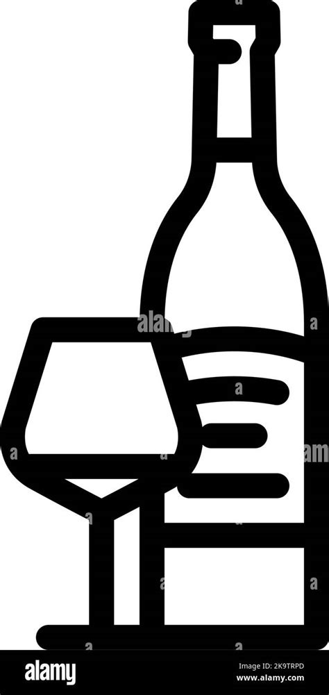 Merlot Red Wine Line Icon Vector Illustration Stock Vector Image And Art