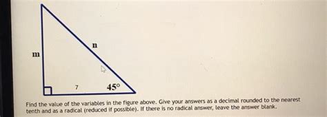 Solved Find The Value Of The Variables In The Figure Above