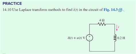 Solved Practice 1410 Use Laplace Transform Methods To Find
