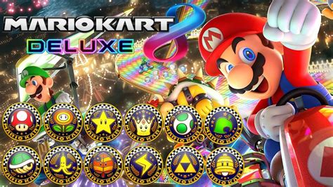 Mario Kart 8 Deluxe All Tracks 200cc Full Race Gameplay Youtube