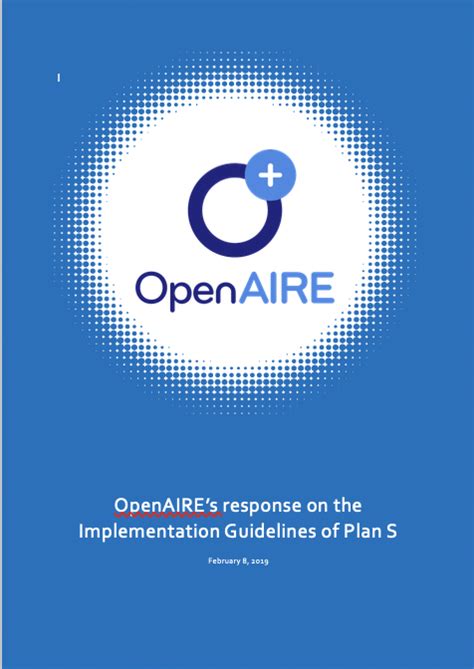 Openaires Response On The Implementation Guidelines Of Plan S