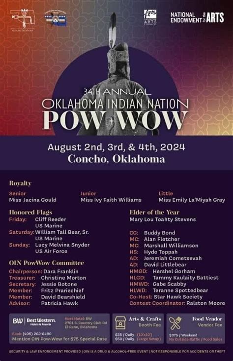 34th Annual Oklahoma Indian Nation Pow Wow 2024 Pow Wow Calendar