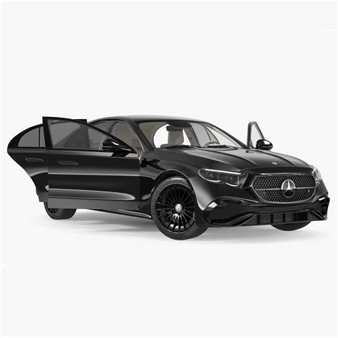Mercedes E Class Black Color Rigged For Maya 3d Model 3d Molier