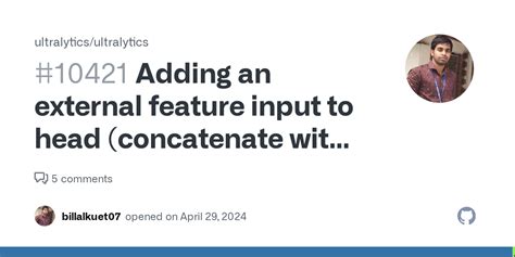 Adding An External Feature Input To Head Concatenate With First