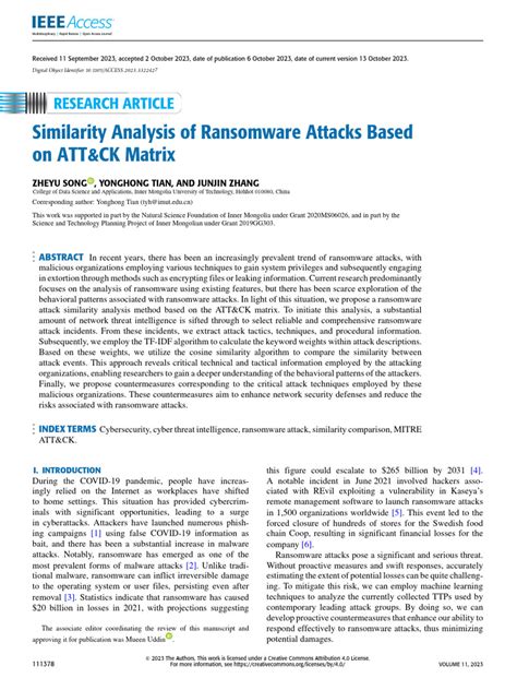 Similarity Analysis Of Ransomware Attacks Based On Attampck Matrix Pdf Similarity Analysis Of Ransomware Attacks Based On Attampck Matrix Pdf