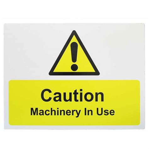 Machinery In Use Sign Safety Equipment Progreen