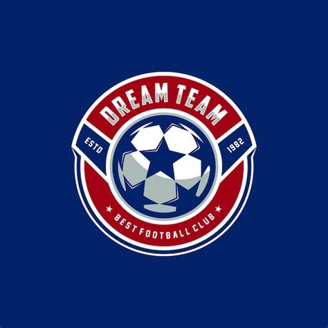 Logo Du Club De Football Emblème Du Club De Football Vecteur Premium
