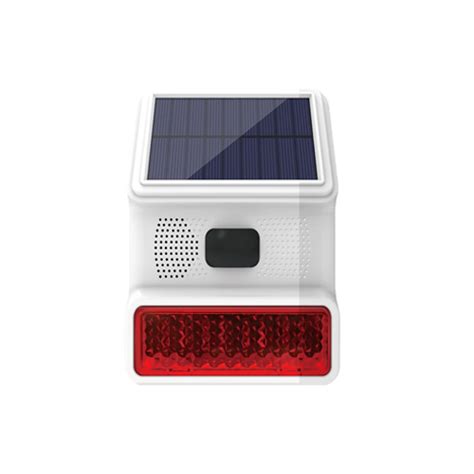SIRENA PARA EXTERIOR INALÁMBRICA CON LUZ ESTROBOSCOPICA Y PANEL SOLAR GAUTONE PE Tecno