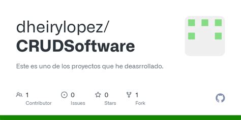 GitHub Dheirylopez CRUDSoftware Este Es Uno De Los Proyectos Que He Deasrrollado
