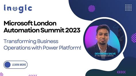 Microsoft London Automation Summit 2023 Transforming Business Operations… Inogic