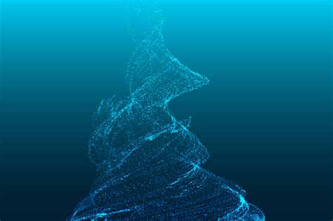 토네이도 추상적인 디지털 소용돌이 미래 지향적인 입자 파동 회전하는 소용돌이는 입자를 형성합니다 빅 데이터 시각화 3d 미래 벡터 그림입니다 데이터에 대한 스톡 벡터 아트