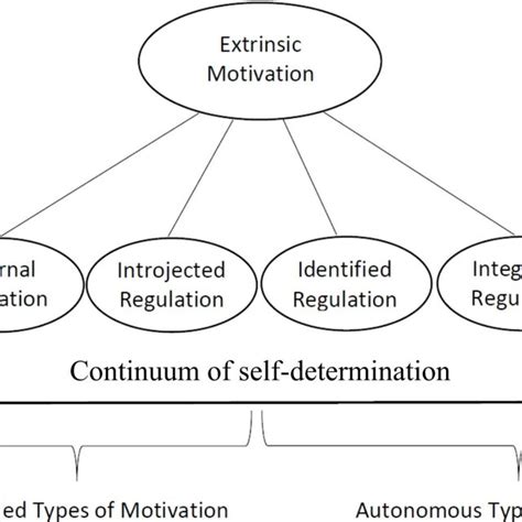Representation Of Motivation Types On The Self Determination Continuum