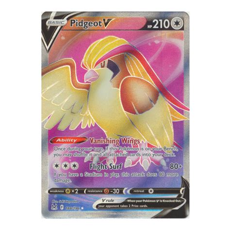 Pidgeot V Full Art Ultra Rare Thunderbolt Gaming