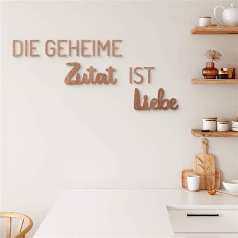 Holz Küchenspruch geheime Zutat ist Liebe Mahagoniholz wall art de