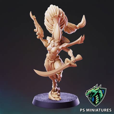 3d Printable Space Elf Wailing Phantom Pose 3 Pinups By Psminiatures