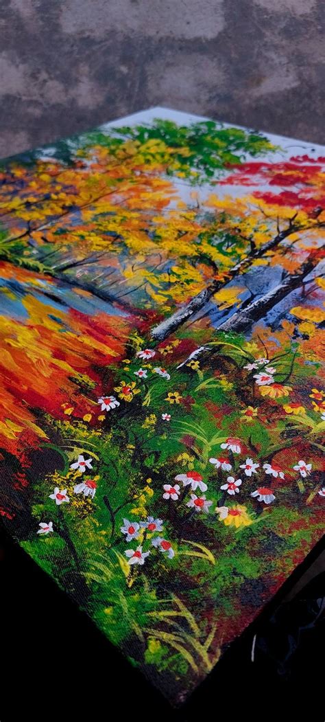 Natural Autumn Season Painting Painting By Fatima Masood Saatchi Art
