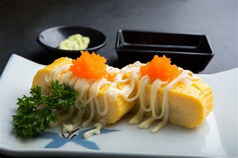 Creative Japanese Food Tamago Yaki Egg Sushi Stock Image Image Of Sauce Diet 149959269