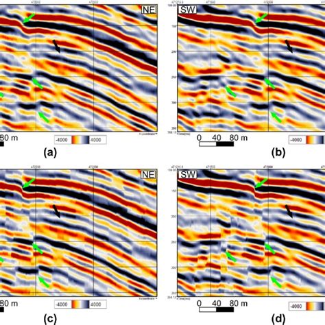 Seismic Sections Reflect A Bandpass Filtered Data B Dip Steered Median