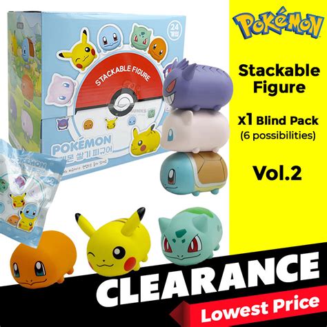 Figur Aksi Pokemon Stacking Figure Volume 2 Original Blind Pack 6