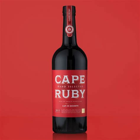 The Cape Ruby Port Label That We Created For Aan De Doorns With Its