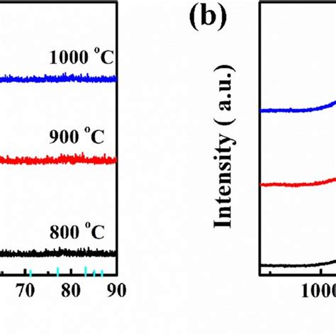 a xrd patterns and b raman spectra of fe n hpc obtained at 800 °c 900