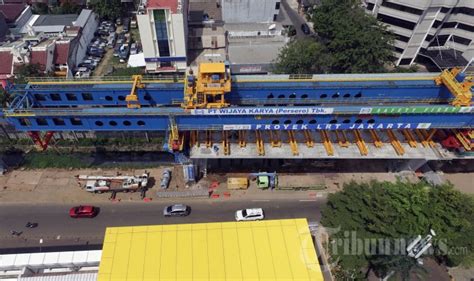 Pembangunan LRT Kelapa Gading Velodrome Terus Dikebut Foto TribunNews