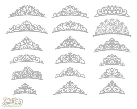 Tiara Svg Set Tiara Princess Crown Princess Svg Tiara For Etsy
