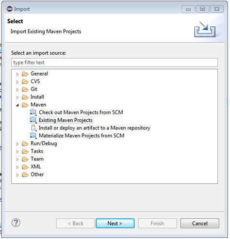 How Can I Re Open A Maven Project In Eclipse Stack Overflow