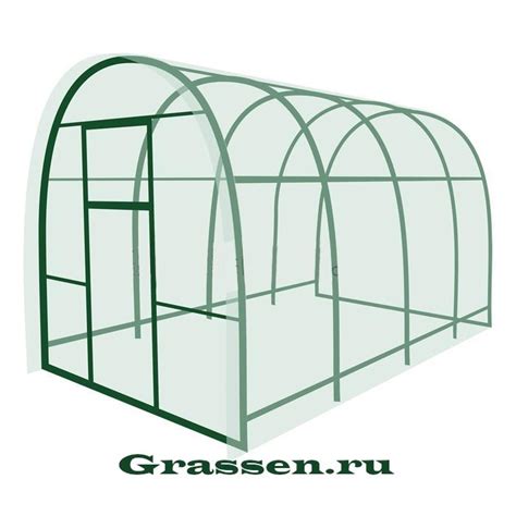 Купить Каркас теплицы «Базовая», 4 × 3 × 2,1 м, оцинкованная сталь ...